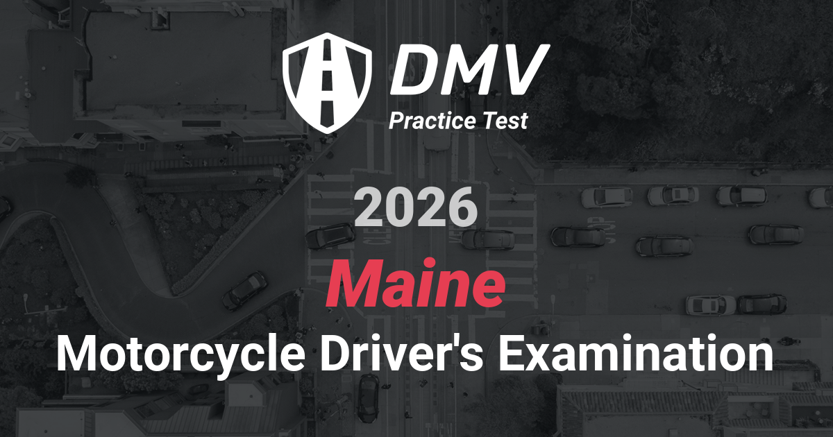 FREE Online Practice: DMV Motorcycle Test | Maine 2026 #1