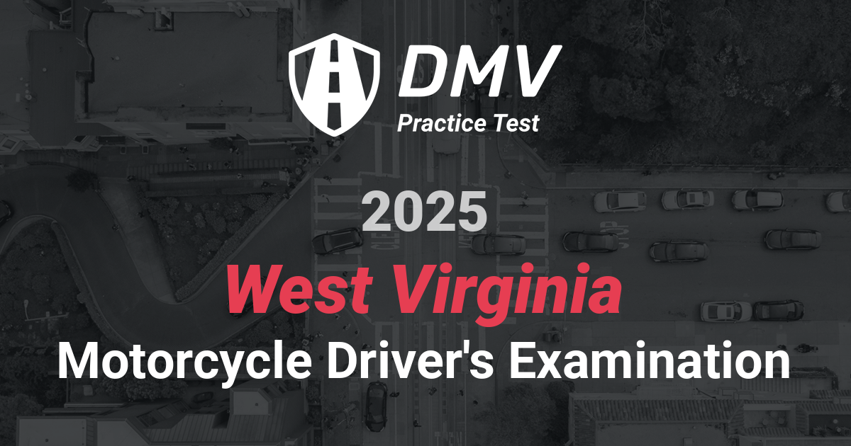 FREE Online Practice: DMV Motorcycle Test | West Virginia 2025 #1